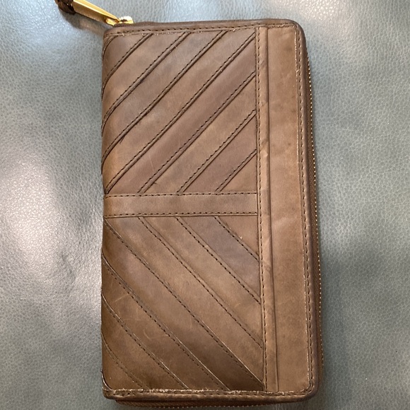 margot | Bags | Margot New York Chevron Gabby Leather Zip Around Wallet ...